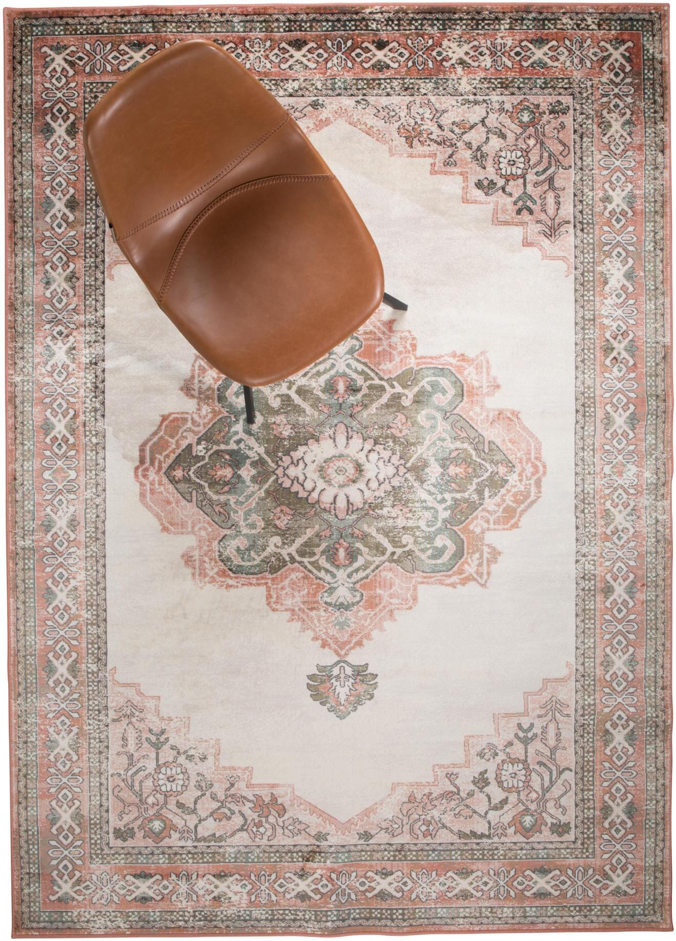 Teppich MAHAL Pink/Olive in verschiedenen Größen von DutchBone