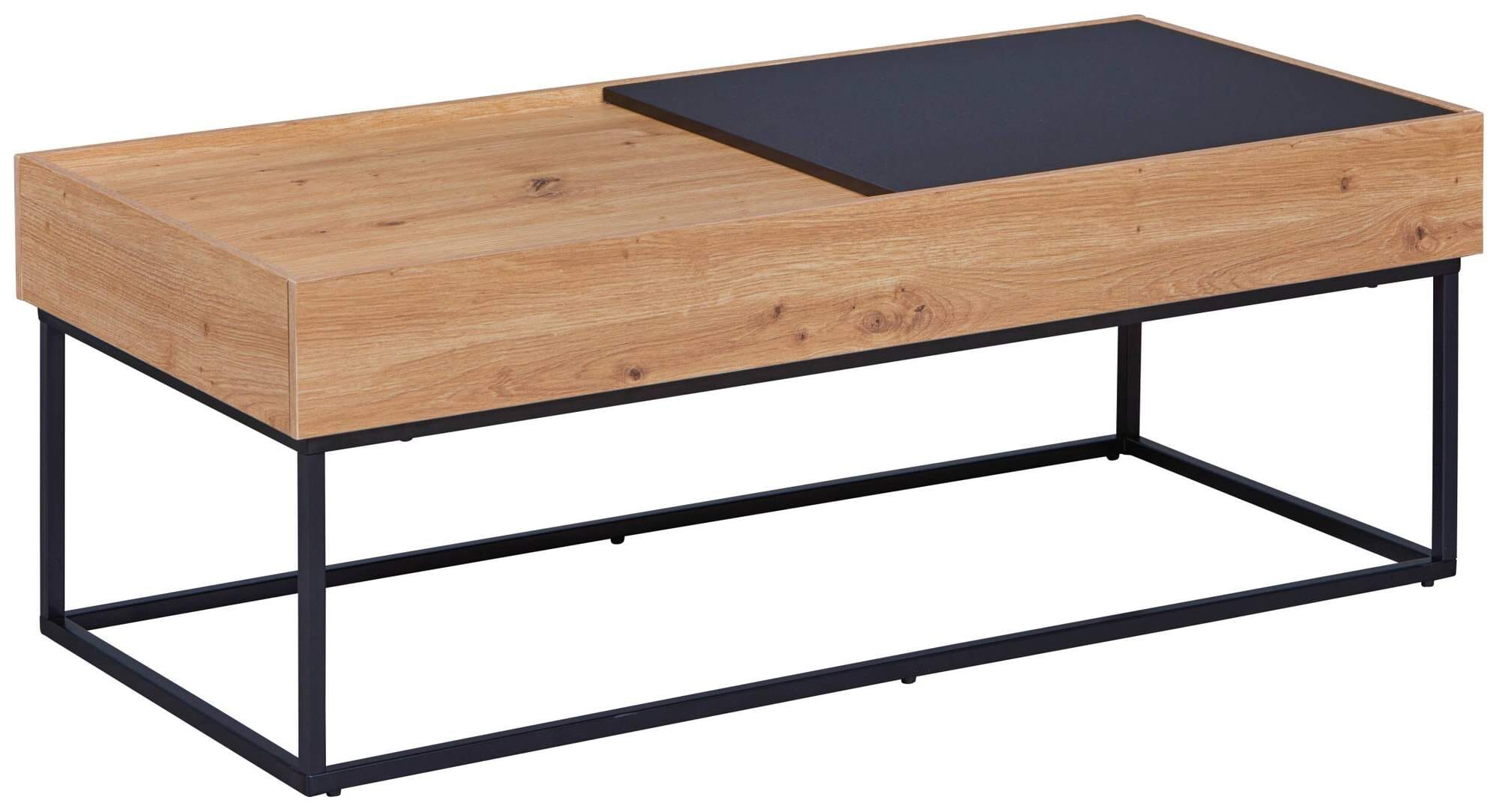 Couchtisch FILORA, 110 x 50 cm Metallfüße Optik: Artisan Eiche