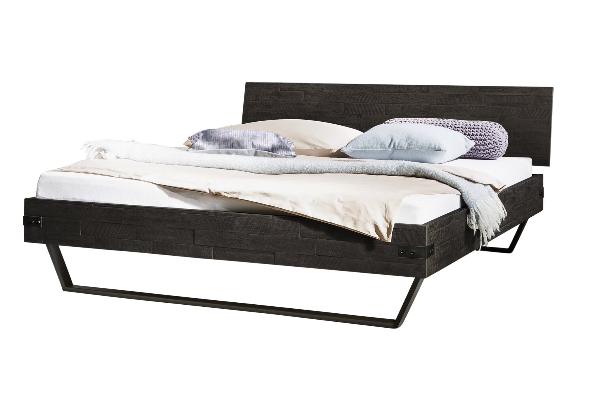 Hasena Kufen Massivholzbett Industrial Loft EZZO Akazie Vintage Grey