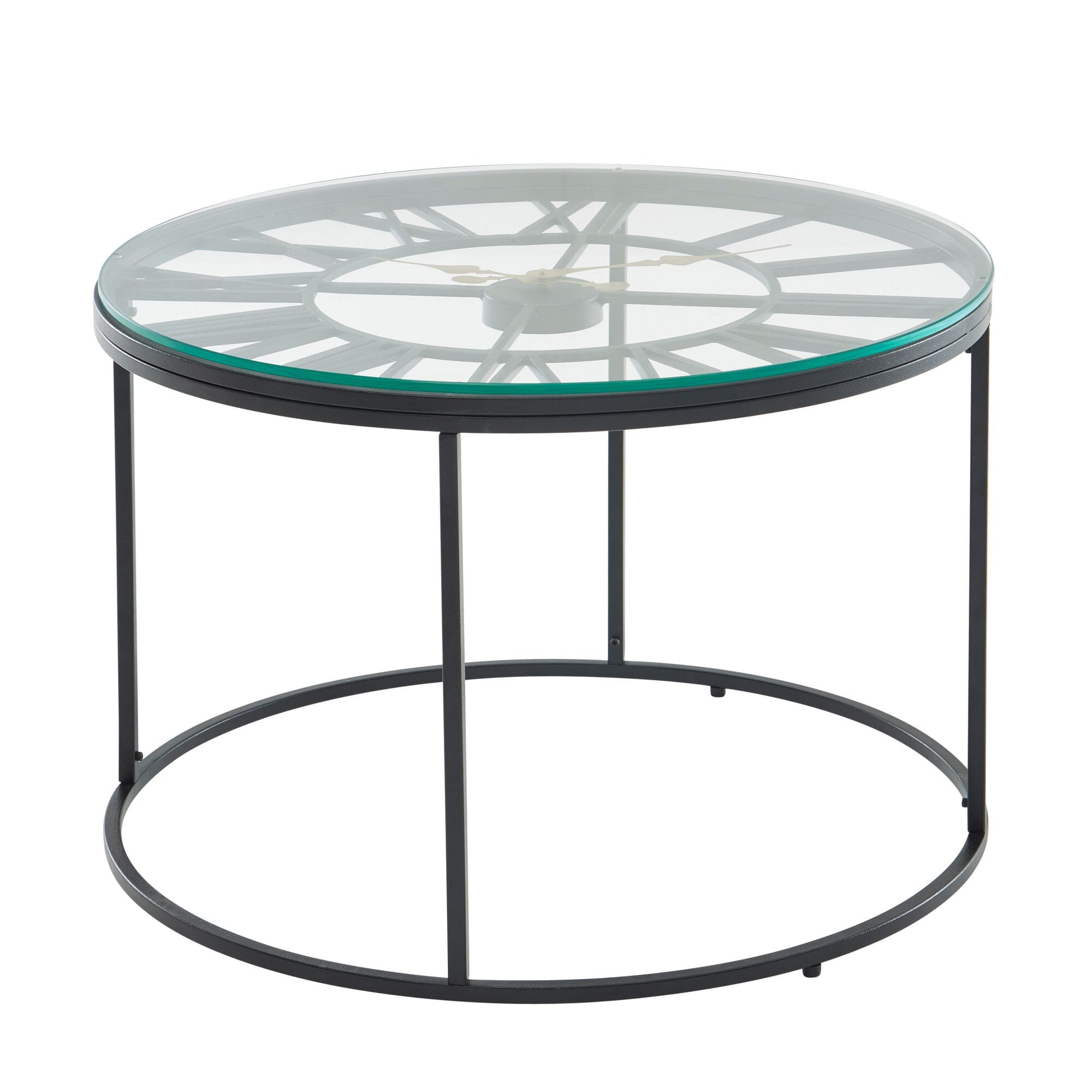 Couchtisch Rund Schwarz Glas